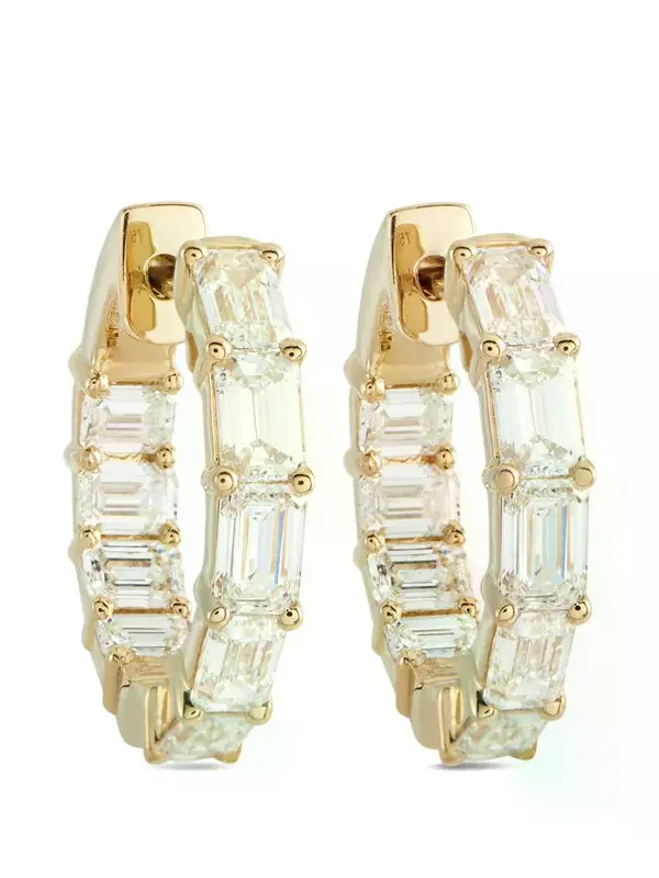 LB EXCLUSIVE 18k Yellow Diamond Hoop Earrings