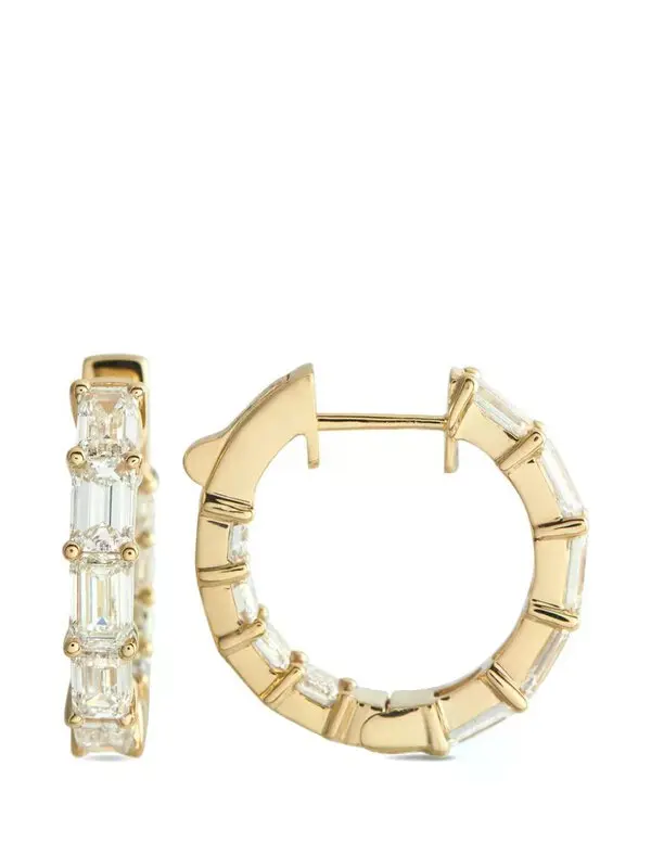 LB EXCLUSIVE 18k Yellow Diamond Hoop Earrings