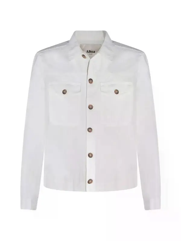 Altea Button Flap Pocket Jacket - White