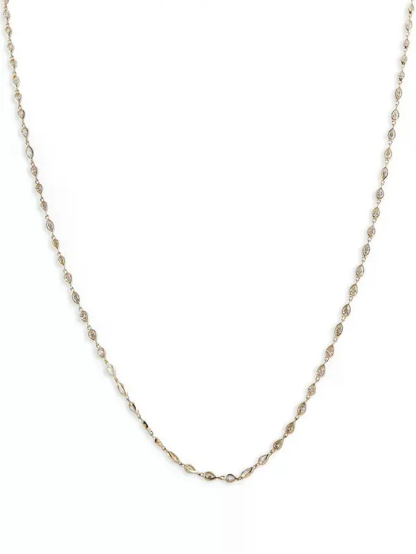 LB EXCLUSIVE Diamond Teardrop-line Necklace - Gold