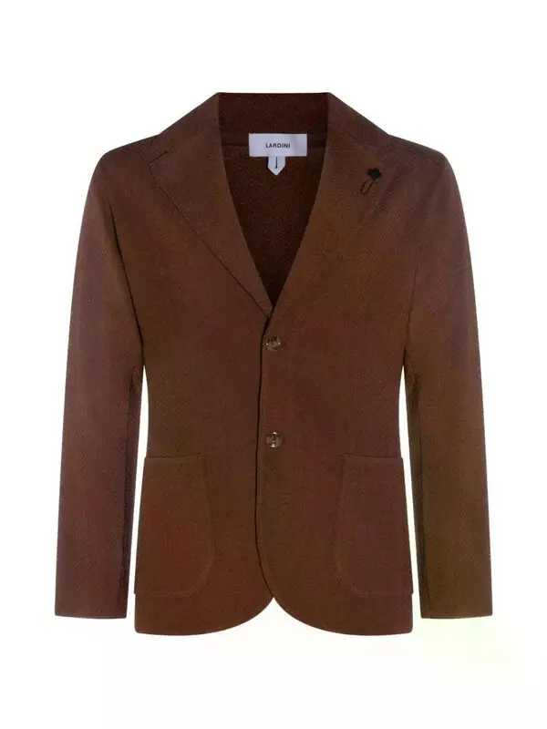 LARDINI Herringbone Pocket Jacket - Brown