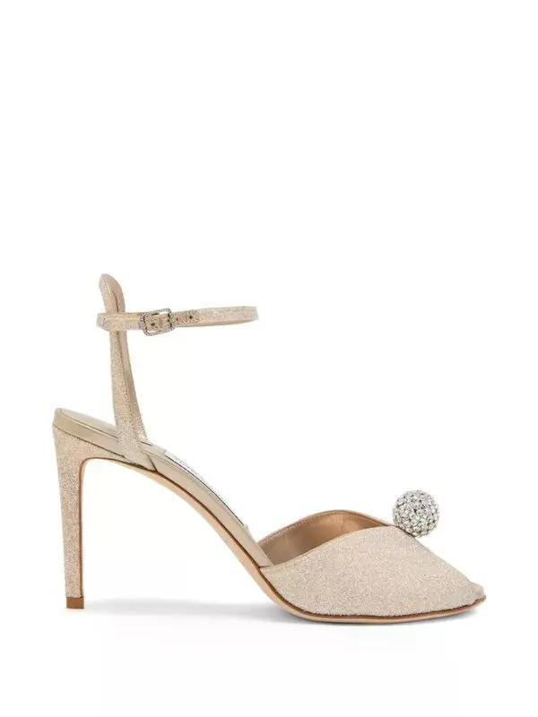 JIMMY CHOO Sacora Heeled Sandals - Gold