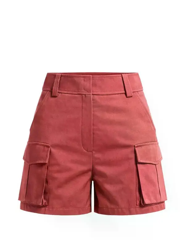 Elie Saab Cargo Gabardine Shorts - Red