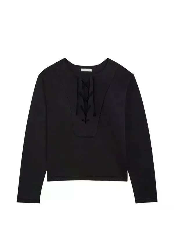 Escada Sport Lace-up Sweatshirt - Black