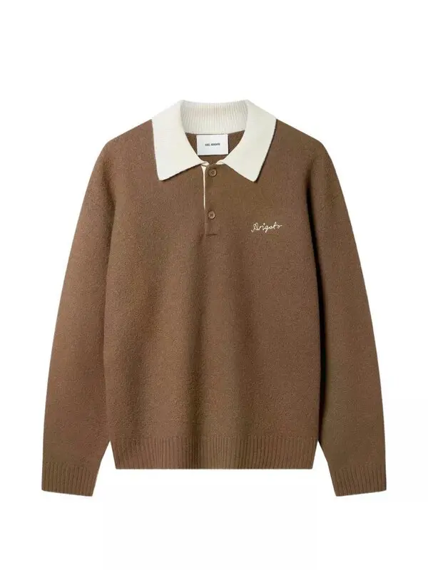 Axel Arigato Sonny Polo-collar Sweater - Brown