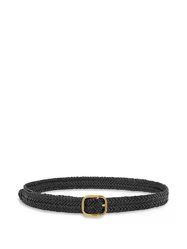 Loewe Braided Leather Belt - Black