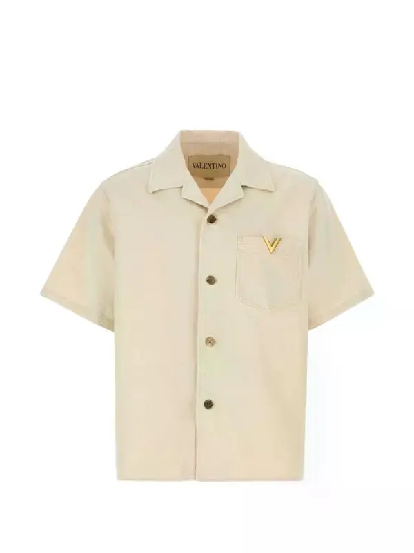 Valentino Garavani Denim Bowling Shirt - Neutrals