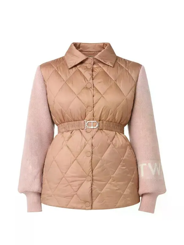 TWINSET Quilted Belted Jacket - Neutrals