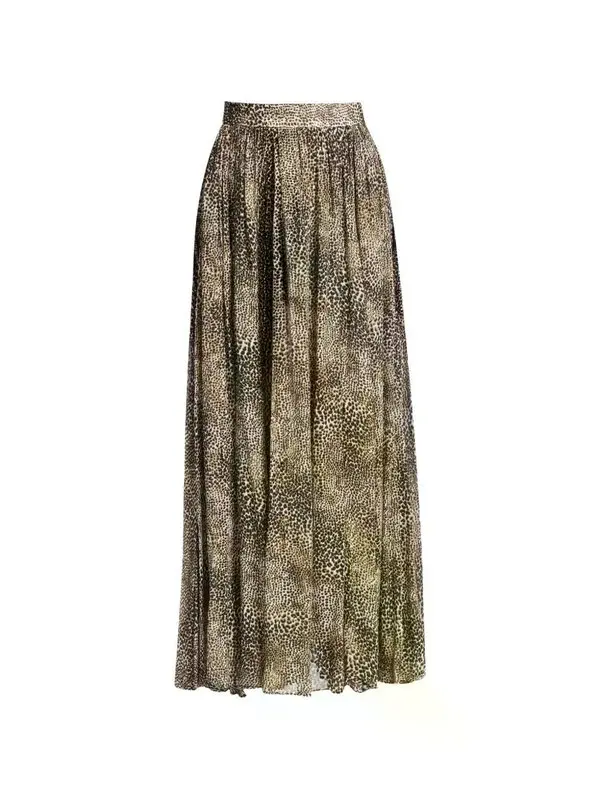 Elie Saab Print Midi Skirt - Brown