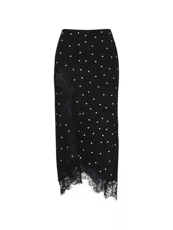 A.L.C. Olivia Polka-dot Lace Skirt - Black