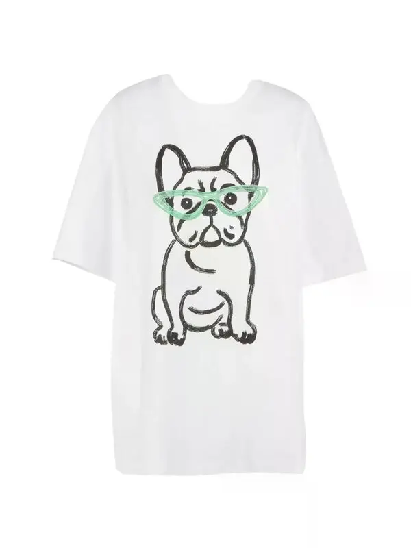 TWINSET Bulldog-printed T-shirt - White