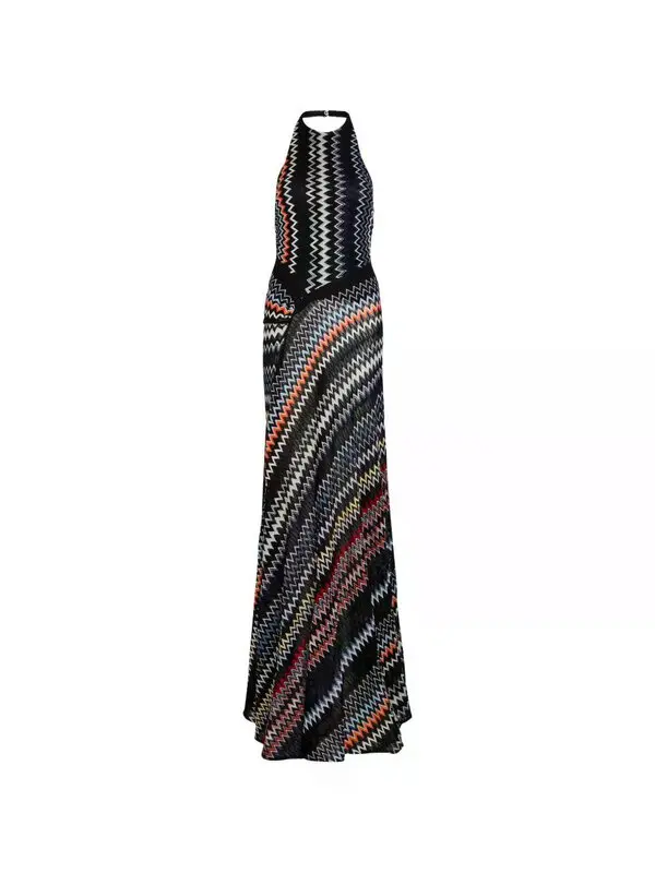 Missoni Halterneck Patterned Dress - Black
