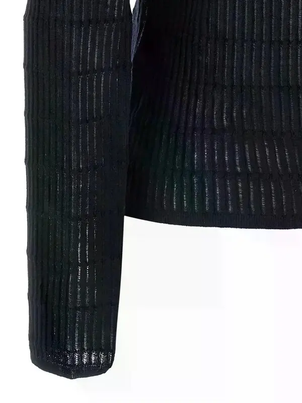 Max Mara Ribbed Boat-neck Sweater - Black