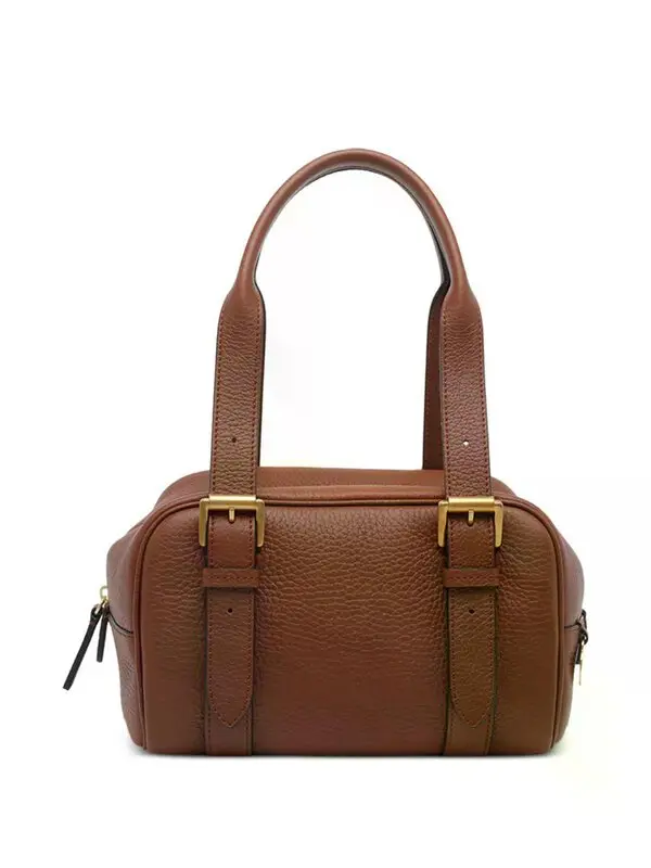 Mulberry Leather Boston Tote - Brown