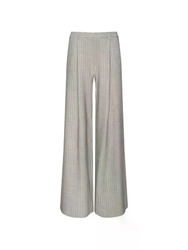 L'Agence Allanah Pinstriped Trousers - Grey