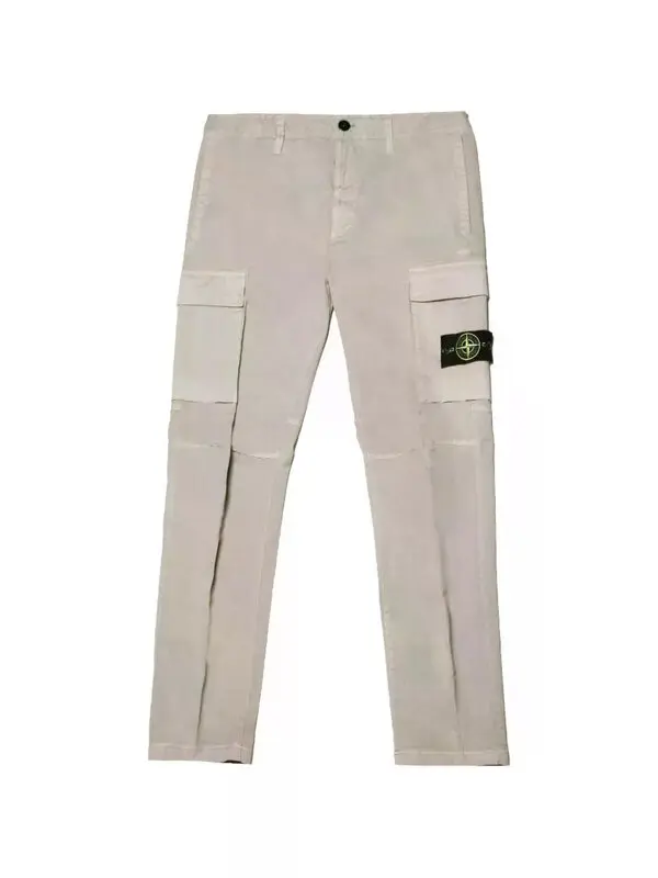Stone Island Logo-patch Cargo Trousers - Neutrals