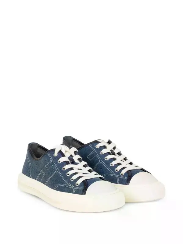 Hogan Contrast-stitching Sneakers - Blue