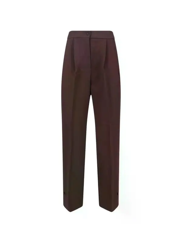 THE FRANKIE SHOP Doyer Pleated Trousers - Brown