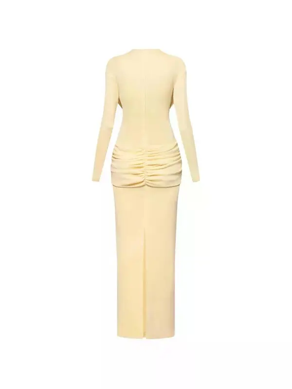 CHATS BY C.DAM Zora Diagonal-draping Maxi Dress - Neutrals