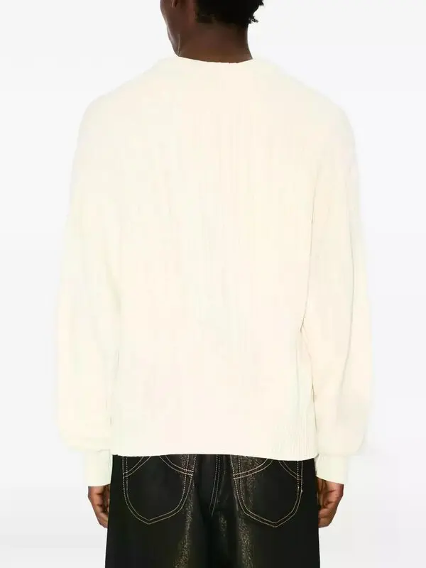Kenzo Boke Flower Cable-knit Sweater - Neutrals