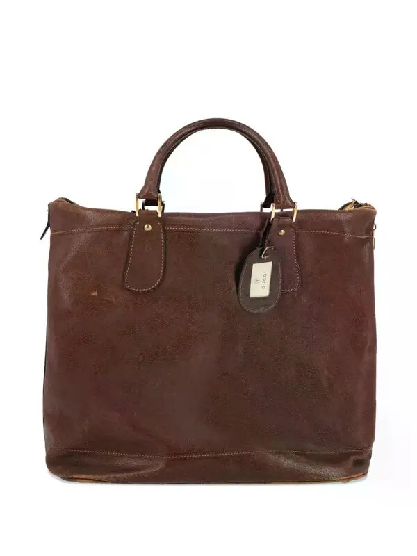 Gucci Top-handle Leather Tote Bag - Brown