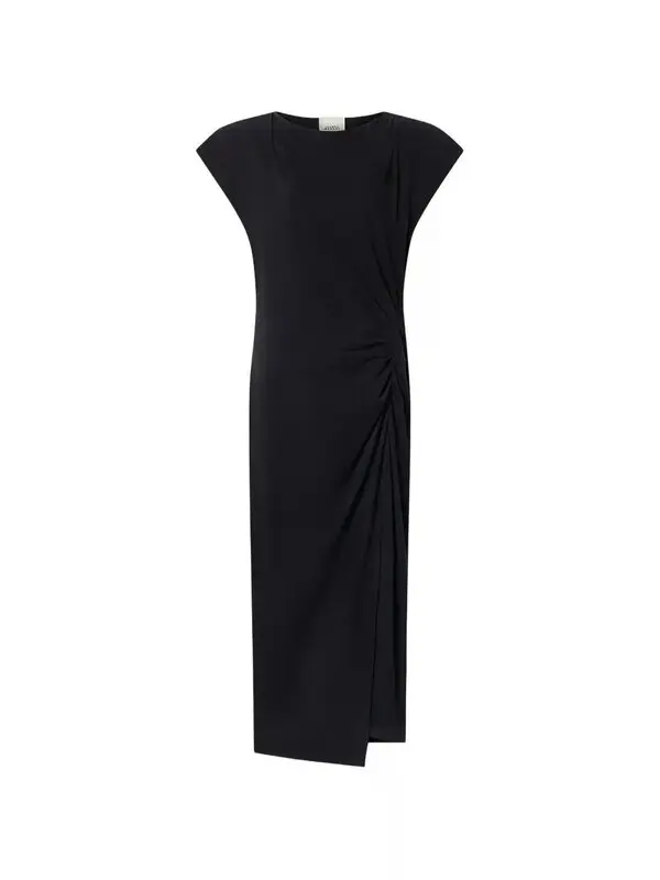 Isabel Marant Nadela Gathered Split Maxi Dress - Black
