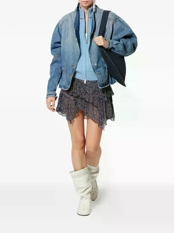Isabel Marant Dolie Panelled Denim Jacket - Blue