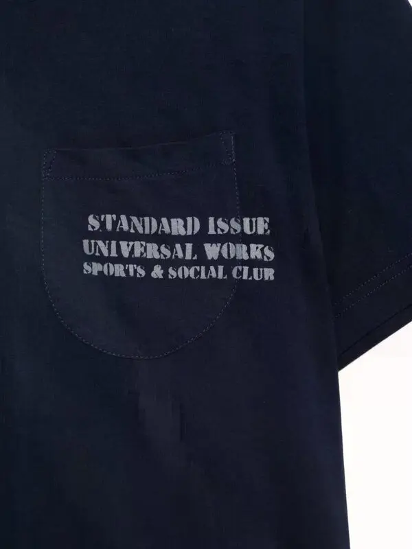 Universal Works Logo-detail T-shirt - Blue