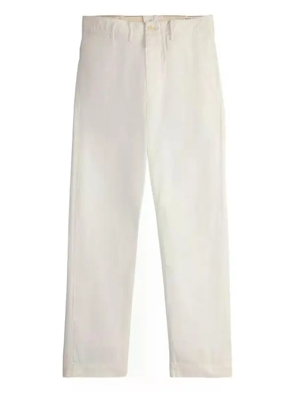 Ralph Lauren Button-fastening Cotton Trousers - Neutrals