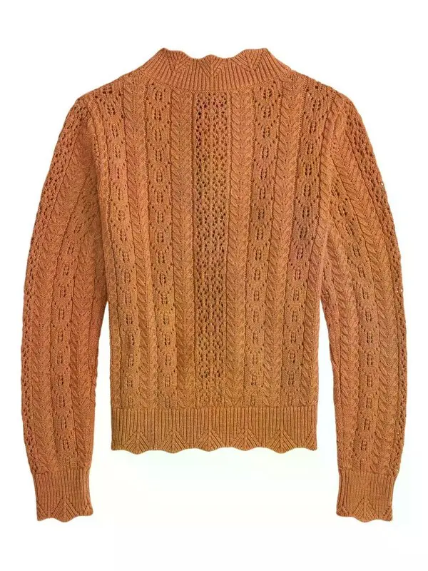 Ralph Lauren Open-knit Buttoned Sweater