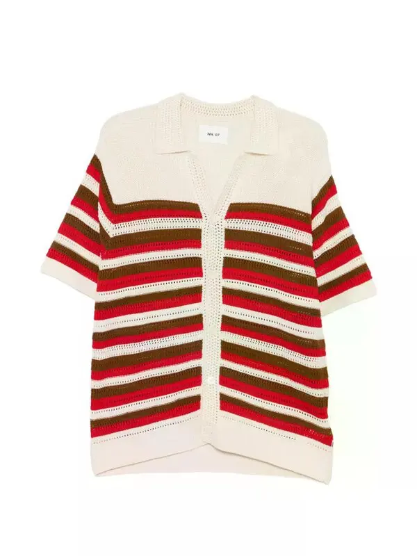 Nn07 Lars Striped Knit Shirt