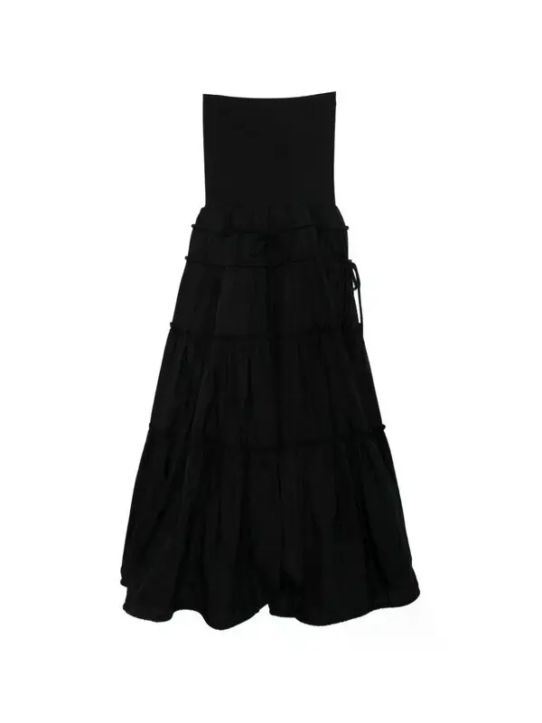 SYSTEM Drawstring Midi Skirt
