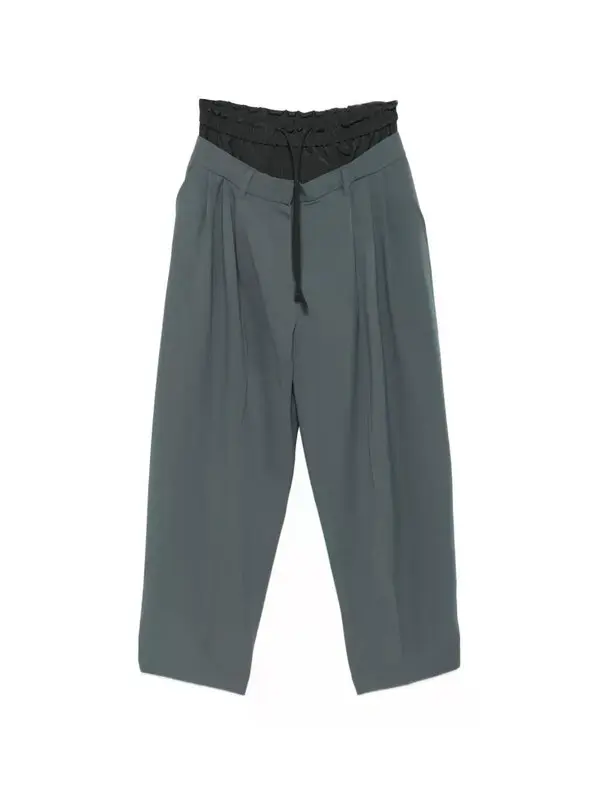 SYSTEM Pleated Drawstring Trousers