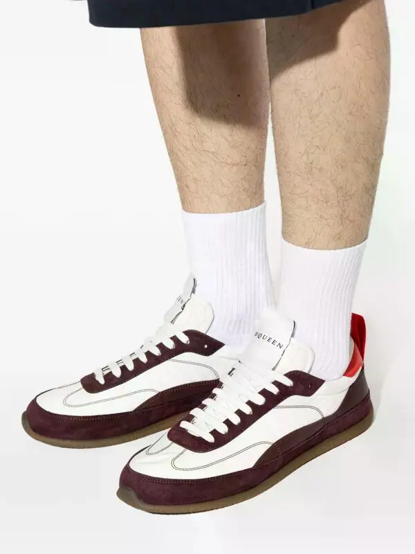 Alexander McQueen Panelled Lace-up Sneakers - Neutrals