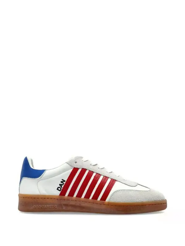 Dsquared2 Boxer Striped Leather Sneakers