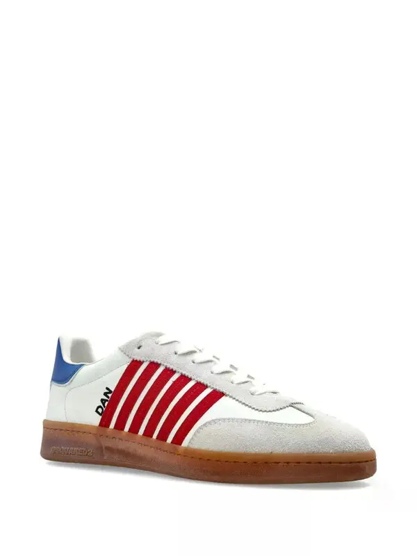Dsquared2 Boxer Striped Leather Sneakers