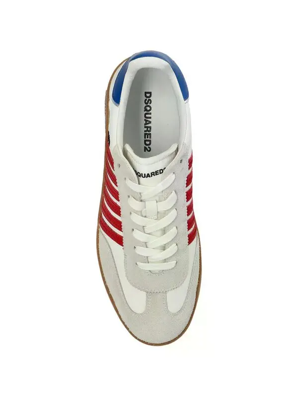 Dsquared2 Boxer Striped Leather Sneakers