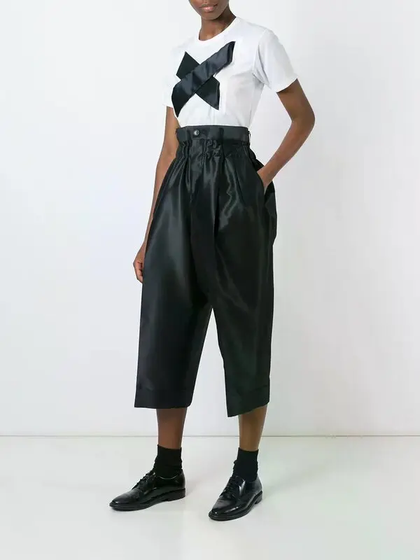 Comme Des Garçons Cropped Pleated Trousers