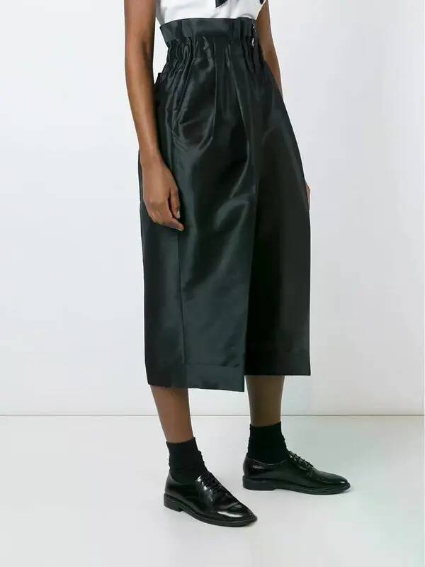 Comme Des Garçons Cropped Pleated Trousers