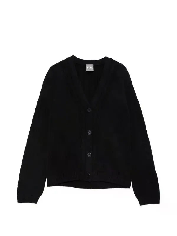 Max Mara Mmlmaster Buttoned Cable-knit Cardigan - Blue