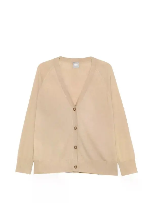 Max Mara Mmlclarino V-neck Buttoned Cardigan - Neutrals