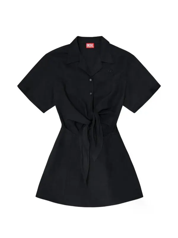 DIESEL® Stall Tie-front Mini Dress - Black