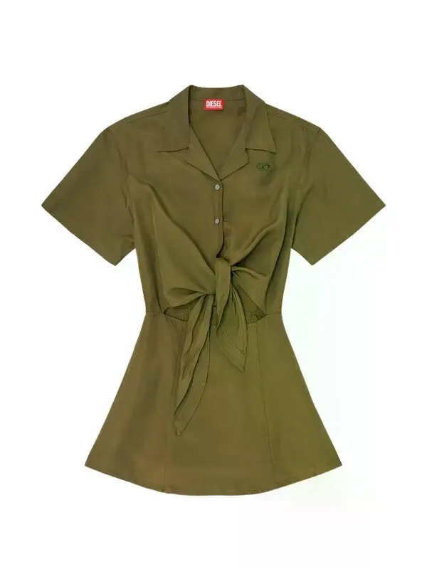 DIESEL® Tie-front Mini Dress - Green