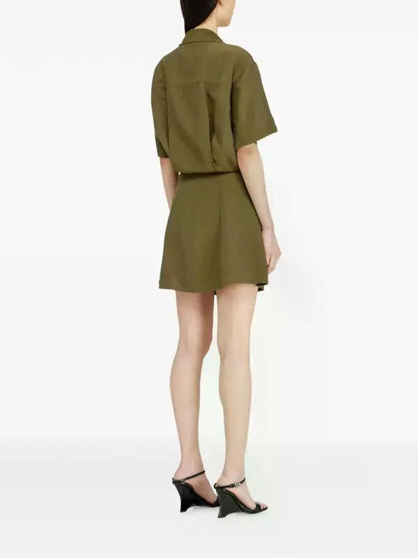 DIESEL® Tie-front Mini Dress - Green