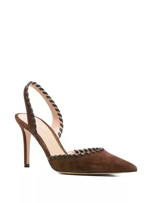 GIANVITO ROSSI Braided Leather Pump