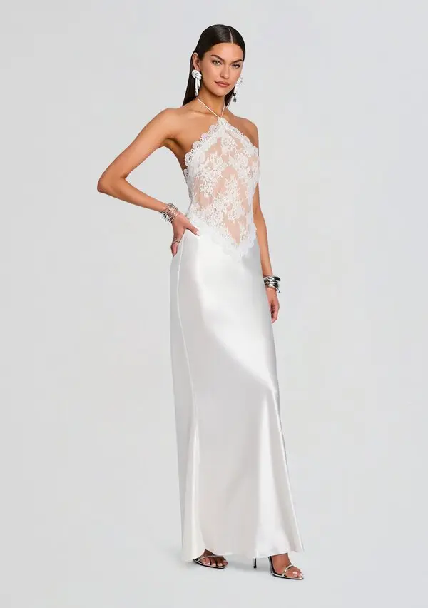 Retrofete Constanza Lace Maxi Dress - Ivory