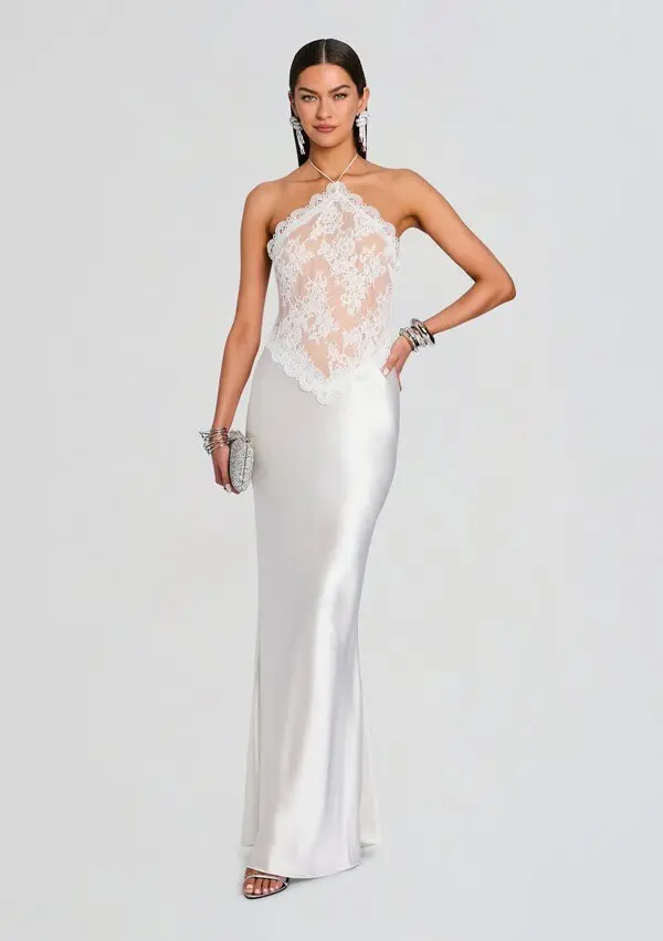 Retrofete Constanza Lace Maxi Dress - Ivory