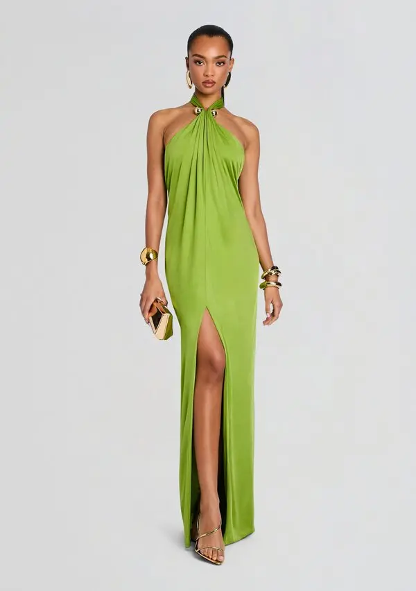 Retrofete Becs Dress - Kiwi/gold