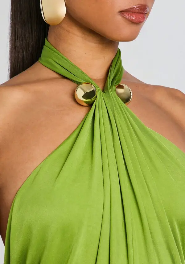 Retrofete Becs Dress - Kiwi/gold