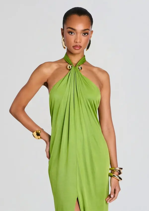 Retrofete Becs Dress - Kiwi/gold